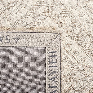 Safavieh Micro-Loop Collection 2'6" x 4' Beige/Ivory MLP501B Handmade Moroccan Boho Tribal Premium Wool Accent Rug