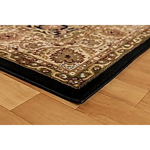 Great American Distributors -Batumi Black Traditional/Transitional Area Rug 5'3" X 7'6"