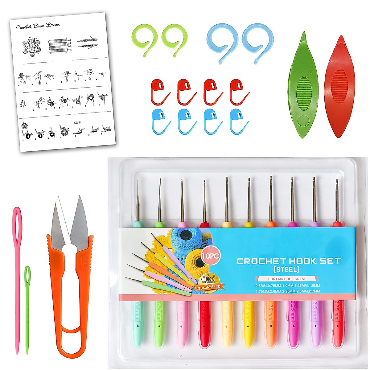 COLORED BIRD 20 Pack Crochet Thread Craft Yarn for Knitting and Crochet Perfect Beginner Kit