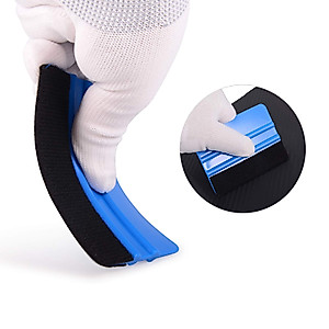 FOSHIO Vehicle Vinyl Wrap Window Tint Tools Kit with Small Felt Squeegees, Edge Trimmer Wrap Stick Squeegee, Vinyl Knife Cutters, Spare Blades for Car Roof Hood Head Tail Wrap Vinyl Film Installation