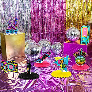 80s 90s Party Decorations 12 Pieces 80's 90's Honeycomb Centerpieces 80s / 90s Table Toppers Retro Party Decorations for 1980s / 1990s Hip Hop Birthday Party Favors Supplies