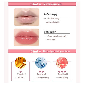 Heart Jelly Lipstick, Hydrating Lip Gloss Dew Tint Jelly Love Lipstick ,Long Lasting Moisturizing Tinted Lip Balm Plumping Lip Stain, Non-sticky, Vivid Color Glossy Lip Gloss Stick Lip Makeup (02#Ice Lychee)