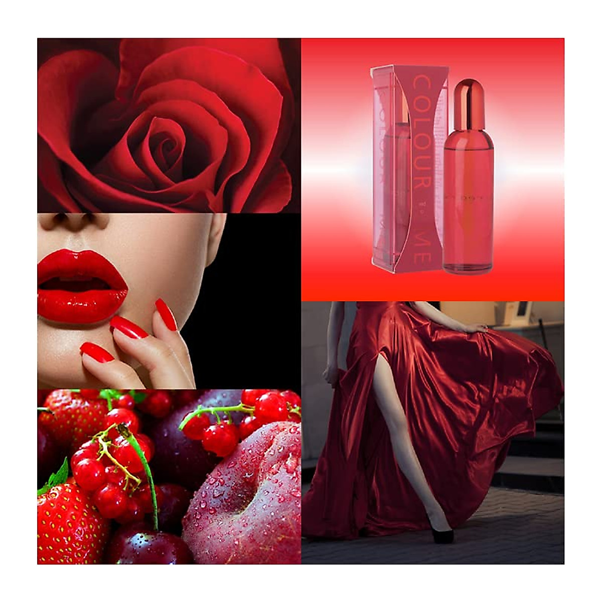 Colour Me Red by Milton-Lloyd - Perfume for Women - Chypre Floral Scent - Opens with Freesia, Peony, and Bergamot - Blended with Jasmine - For Extraordinary, Elegant Ladies - 3.4 oz EDP Spray