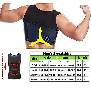 Cgtfy Gynecomastia Compress Tank Top For Men Slimming Body Shaper Vest Chest Abdomen Compression Tank Top (Blue,XXL/3XL)
