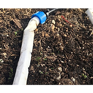 Blumat EasySoak 50’ Automatic Watering Slow Soaker Hose System for Gardens, Greenhouses, and Farms – Flow Restrictor, Adapters, and Fittings Included