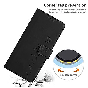 Kainevy for Infinix Hot 30 Play NFC Case Wallet with Lanyard Durable Leather Case for Infinix Hot 30 Play NFC Phone Case with Card Holder Buckle Flip Design Protective Cover for Womem Men (Black)