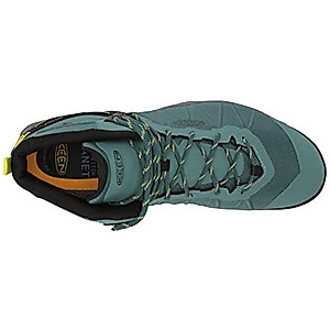 KEEN Men's Venture Mid Height Waterproof Hiking Boots, Blue Spruce/Evening Primrose, 14