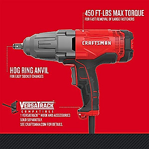 CRAFTSMAN Impact Wrench, 1/2 inch, 7.5 Amp, Corded (CMEF901)