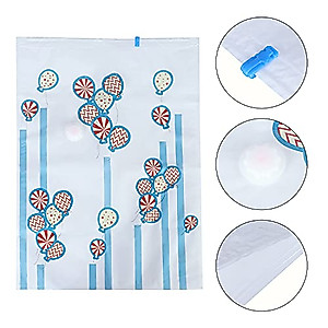 5 Pack Vacuum Storage Bag Ziplock Space Saver Compression Bags with Travel Hand Pump Reusable Travel Compression Vacuum Sealer Bags Premium Space Saver Bags for Clothes Pillows Blankets Comforters