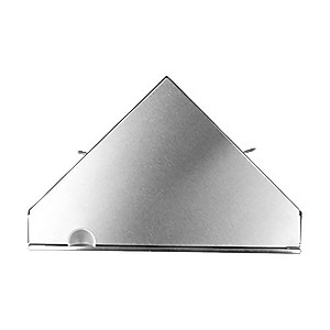 Renovators Supply Manufacturing Infinity Corner Wall Mount Medicine Cabinet with Mirror Brushed Stainless Steel Bathroom Storage 31.5" H x 12" W Large Hanging Triple Shelf Storage Cabinet Left Open