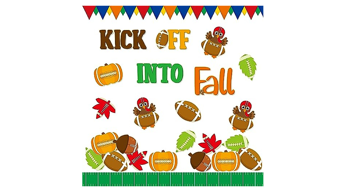 X1zuue 100Pcs Fall Football Cutouts for Decor