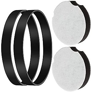 MULTIM Vacuum Cleaner Belts and Filter Cotton Compatible with Bissell 1604895 Replacement Belts and 1604896 Replacement Filter Sponge for 2690, 1520, 2112 Series Vacuum Cleaner