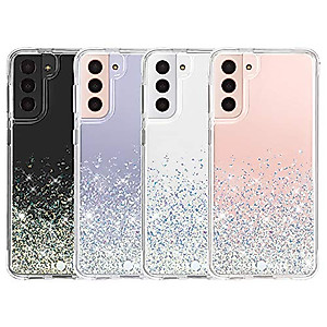 Case-Mate Samsung Galaxy S21 Case - 6.2" Twinkle Ombre Stardust - 10ft Drop Protection with Wireless Charging - Luxury Bling Glitter Case for S21 5G - Anti Scratch, Shock Absorbing Materials