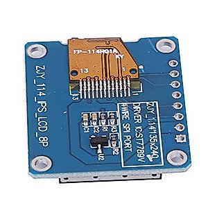 KUIDAMOS TFT Display Screen Module, 8P 4-Wire SPI Interface 135x240 28 x 31.4mm Screen Module 1.14 Inches 1.1 X 1.2in DIY Circuit