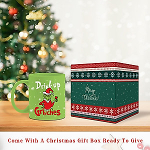 Arsemica Funny Christmas Mug, Novelty Christmas Coffee Mug, 11oz Ceramic Holiday Drinking Cup, Christmas Party Cups for Table Decorations, Xmas White Elephant Gifts for Women Men Coworkers