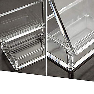 Sizikato Clear Acrylic Q-Tip Holder Bathroom Cotton Swab Dispenser.