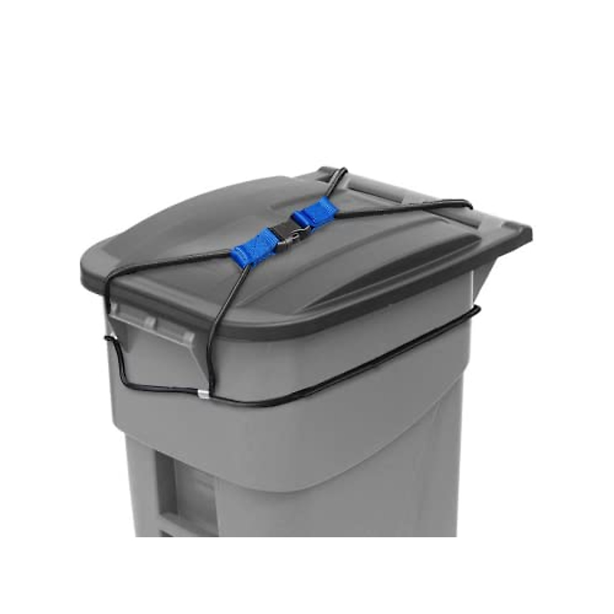 KiinHome Trash Can Lock, Bungee Cord for Outdoor Garbage Can Lid, Animal Proof Garbage Lid Lock (Works for Dogs, Bears, Raccons, Opossums), Heavy Dutty Elastic Strap. (Trash Can NOT Included)