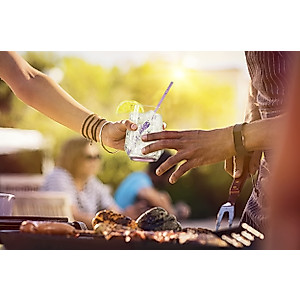 Burns Glass Colored Drinking Glasses Set of 4-13 oz Clear Stemless Water Wine Glasses with Colored Bottom, Italian-Style Multi-Purpose Glassware, Her/Him Wedding Birthday Christmas Gifts, Lavender