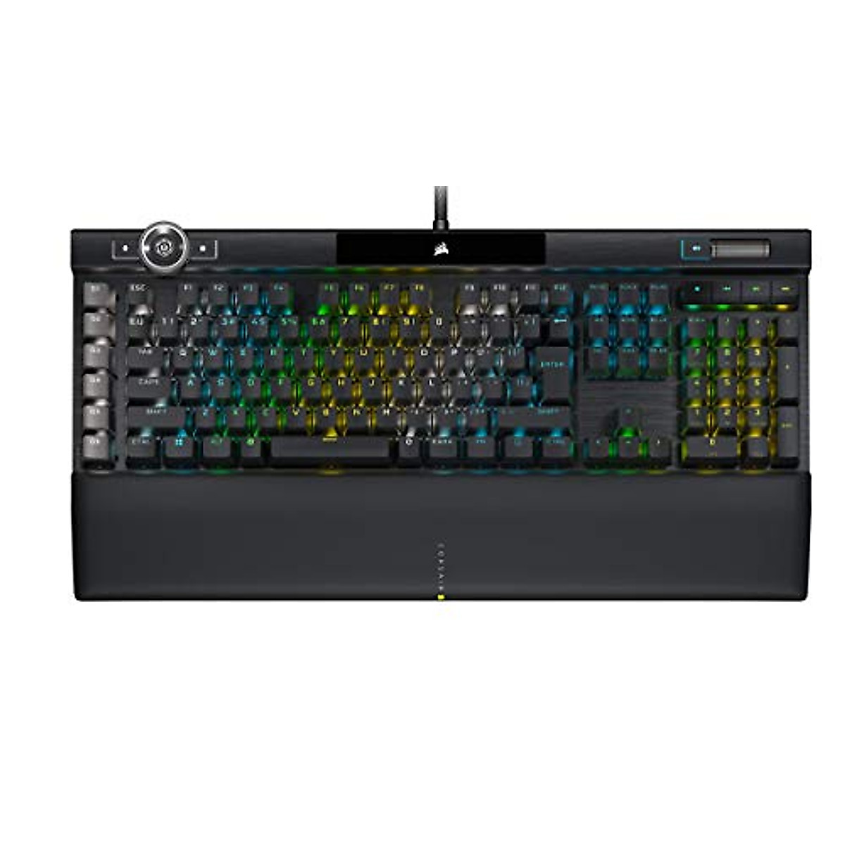 CORSAIR CH-912A014-JP K100 RGB Flagship Mechanical Gaming Keyboard, Japanese Layout, Cherry MX Axis, Equipped with AXON Hyperprocessing Technology, PBT Double Shot Key Cap