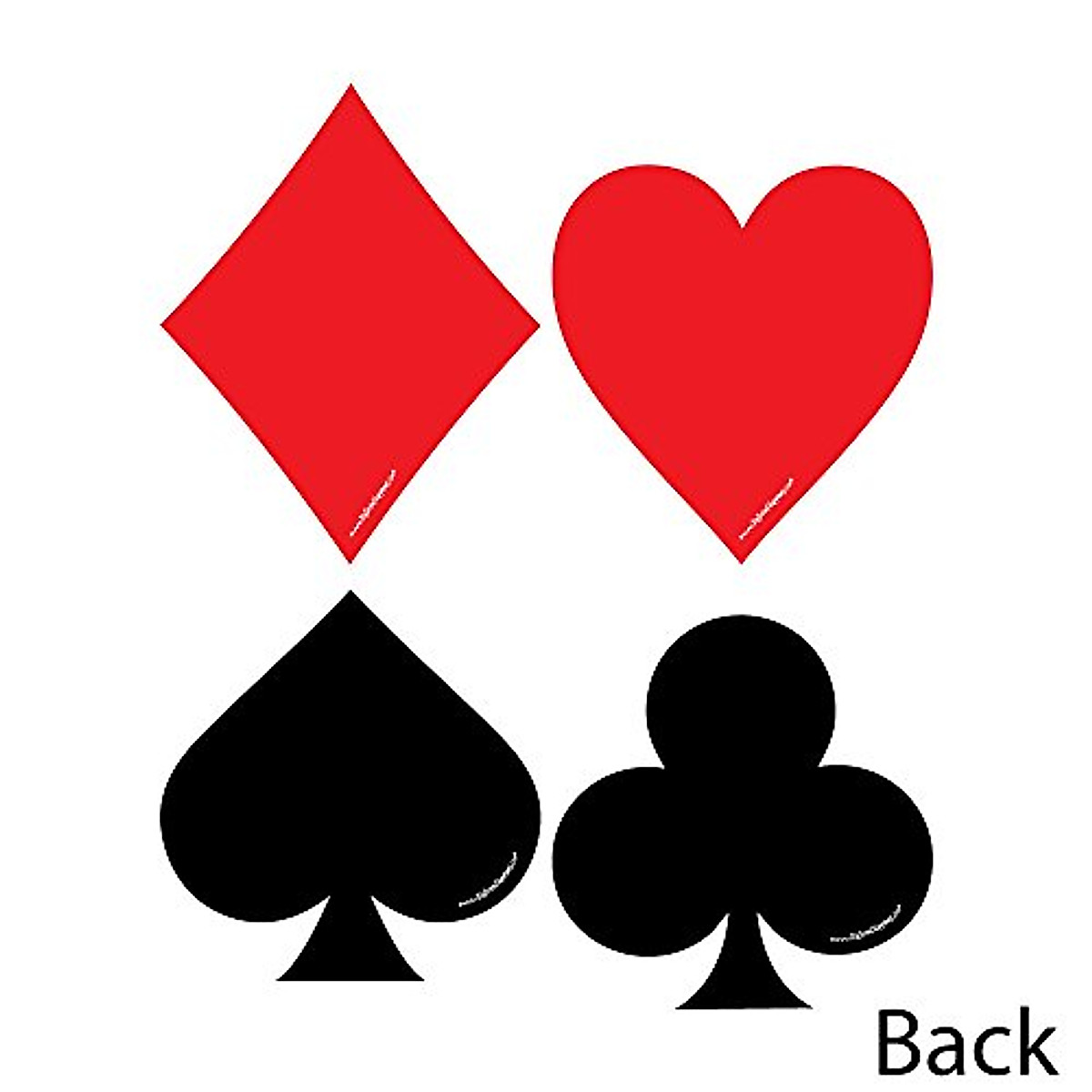 Las Vegas - Card Suits Decorations DIY Casino Party Essentials - Set of 20