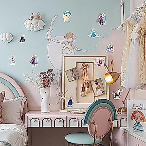 Ice Princess Stickers 150pcs Kids Sticker Pack Kawaii Cute Princess Stickers Mixed Cartoon Stickers Kids Teen Adult Waterproof Vinyl Stickers for Water Bottle Laptop Luggage Phone