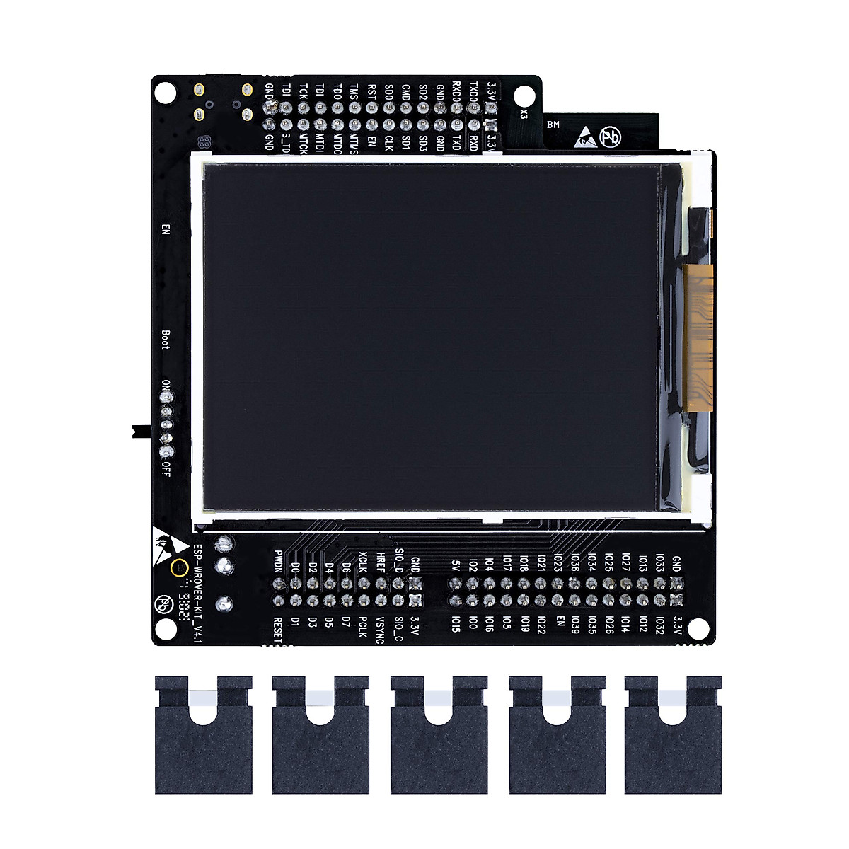 pzsmocn ESP-WROVER-KIT ESP32 Wrover Development Board with 3.2 inch LCD V4.1,4 MB SPI PSRAM,Support for MicroSD Card.Applications:Internet Cameras,Smart Displays,Weather Stations,Radios.