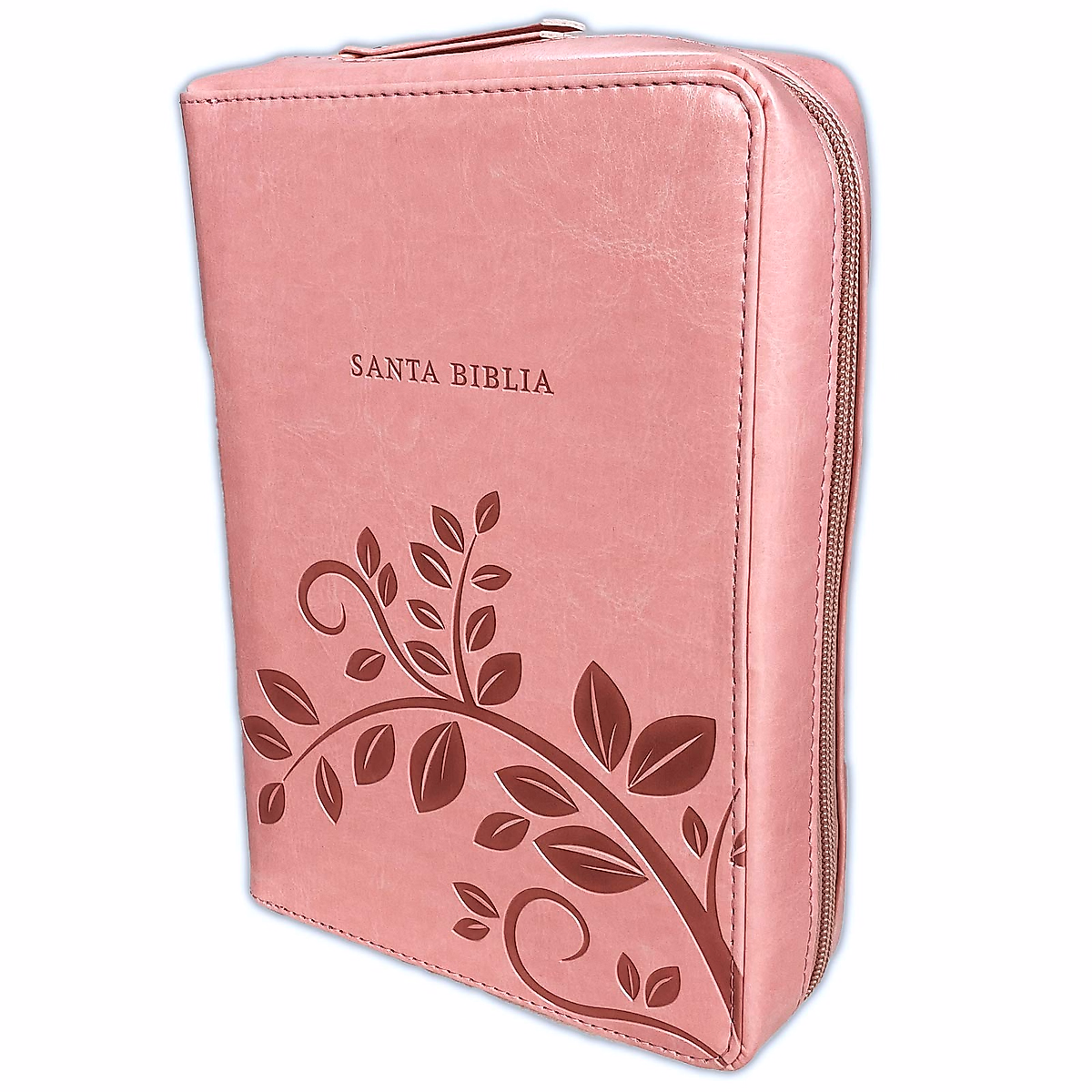 Biblia Letra Grande para Mujer con Cierre y Forro Organizador RV 1960 rosado con indice - My Organizer Bible