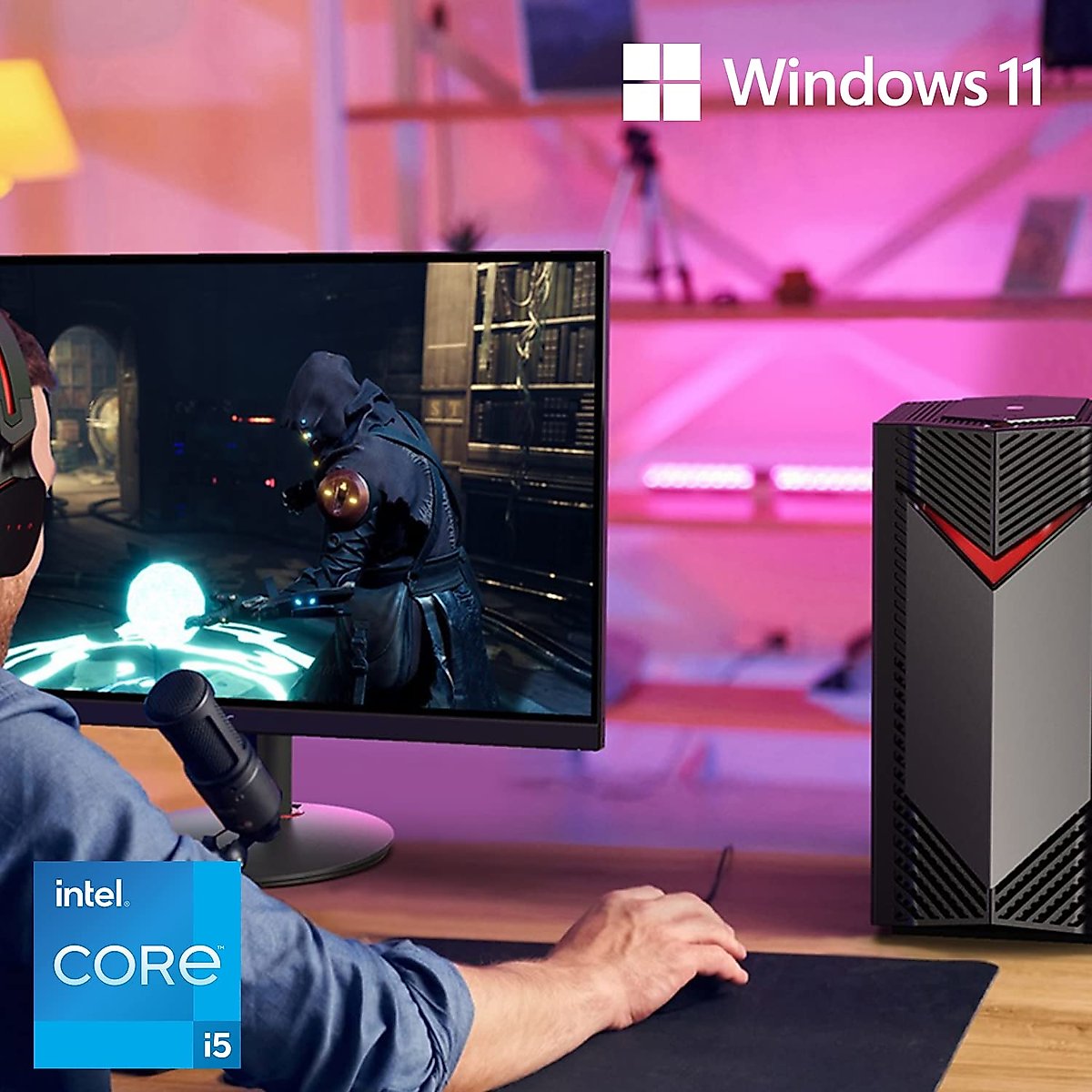 Acer Nitro 50 Gaming PC, Intel Core i5-13400F Processor, NVIDIA GeForce GTX 1650 Graphics, 8GB DDR4 Memory, 512GB SSD, Windows 11 Home