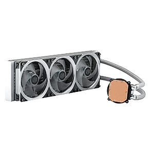 Cooler Master MasterLiquid ML360P Silver Edition Liquid Cooler, All-in-One (AIO) Liqiod Cooler, 360mm Radiator, 1 x 360mm PWM SF360R ARGB Fan, Integrated Fan Frame Design, Aluminum Pump Cover