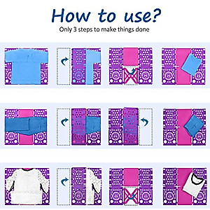 BoxLegend Version 3 Shirt Folding Board t Shirts Clothes Folder Durable Plastic Laundry folders Folding Boards Helper Tool for Adults and Children(Purple)