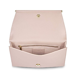 KATIE LOXTON Ava Womens Medium Vegan Leather Envelope Clutch Handbag Pale Pink