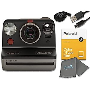Polaroid Now I-Type Instant Film Camera - Star Wars The Mandalorian Edition Bundle with a Color i-Type Film Pack (8 Instant Photos) and a Lumintrail Cleaning Cloth
