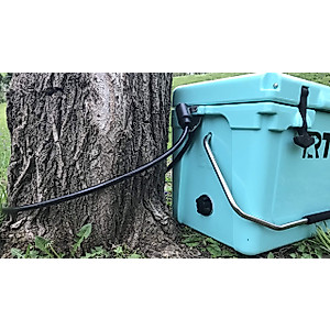 Cooler Lock Bracket Fits Yeti Roadie 20 and RTIC 20, Stainless Steel, Silver, Cooler Mount