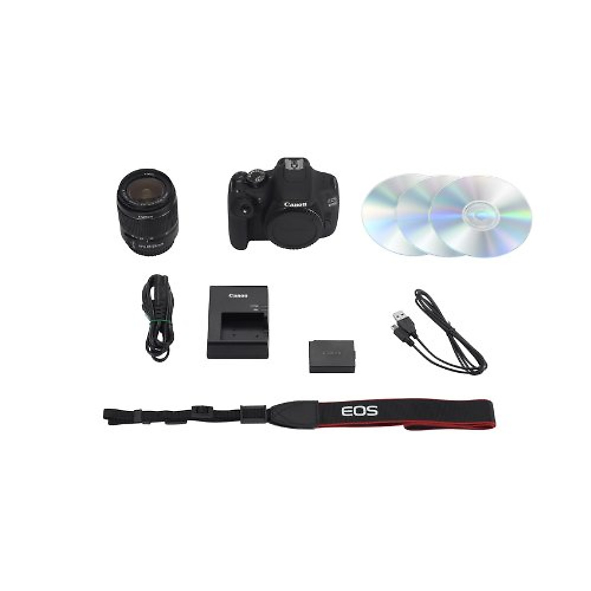 Canon EOS 1200D Digital SLR Camera with EF-S 18-55mm f/3.5-5.6 III Lens - International Version (No Warranty)