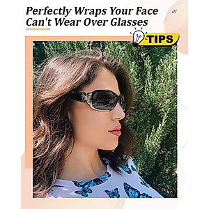 LVIOE Polarized Sunglasses for Women, Fashion Butterfly Decoration Driving Fishing-99.99% UV Protection