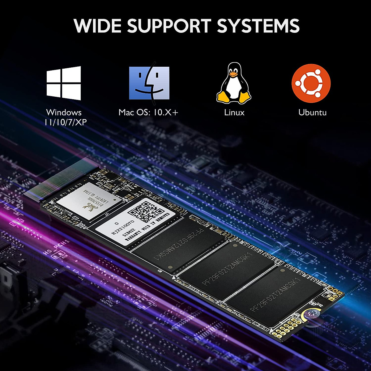 innomaker 1TB SLC Cache 3D NAND TLC NVMe M.2 2280 PCIe Gen 3x4 Internal SSD Solid State Hard Drive Memory Card Read/Write Speed up to 3500/2200MB/s for Laptop PC Desktop ARM SBC Boards (1TB)
