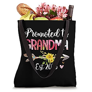 Promoted To Grandma Est 2023 Flower Shirt, Mother's Day Tote Bag