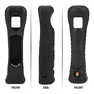 DERCLIVE Remote Motion Plus Sensor Controller Adapter + Silicone Case for Wii