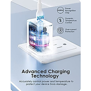 USB C Charger Block, oraimo 30W Fast Charger for MacBook Air, iPhone 14/14 Pro/14 Pro Max/13 Pro/13 Pro Max, iPad Pro, PPS Fast Charger Block for Google Pixel 7/6 Pro, Samsung Galaxy