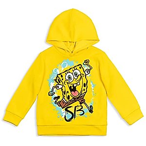 SpongeBob SquarePants Little Boys Fleece Fashion Pullover Hoodie Yellow 4