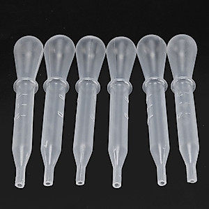 PerGar 100Pcs Disposable Pipettes Dropper, Plastic Pipettes, 1.5ml Plastic Pipettes Droppers, Clear Graduated Eye Dropper, Mini Transfer Pipettes Droppers for Home Use, Science Class, Experiments
