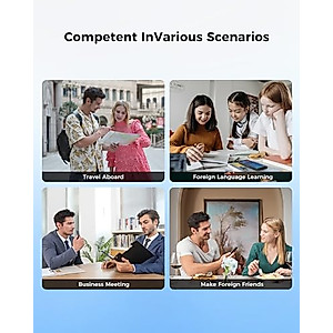 Jarvisen Language Translator Device, Two-Way Instant Voice Translator for 108 Languages, Real-Time Translation Device with Online Offline Translation, Portable Traductor for Travel, Business