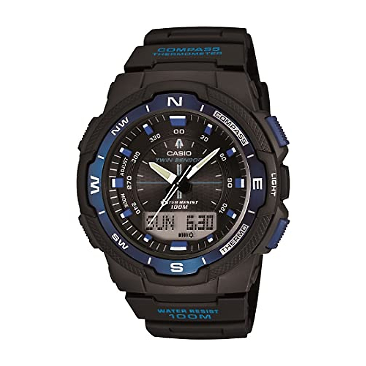 Casio Sports Japanese-Quartz Watch with Resin Strap, Black, 18 (Model: SGW500H-2BV)