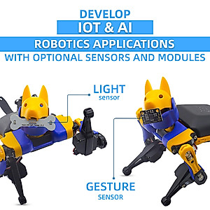 Bittle Robot Dog Kit(Construction) | Coding Smart Robot Pet, Quadruped Robot Kit for STEM & Robotics Education | Programmable Open Source, App Control IoT Robot for Engineers, Geeks, & Students