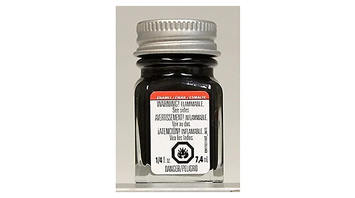 Testor's Black Metallic Enamel Hobby Paint - 1/4 oz for Models and Crafts