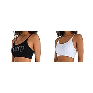 Juicy Couture 2 Pack Seamless Comfort Bra (as1, Alpha, l, Regular, Regular, Black/White)