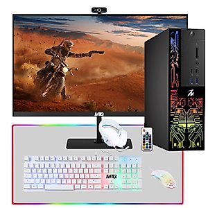 TechMagnet Computer Desktop PC, Intel Core i5-6500, Siwa 6, New MTG 24 Inch Monitor, 16GB RAM, 1TB HDD, 1GB Graphic Card, Gaming Kit, Webcam, WiFi, Windows 10 Pro (Renewed)