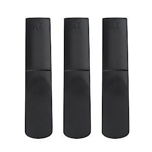 3pcs Plastic Alto Saxophone Mouthpiece Reeds 2.5 Reed, Sax Parts Repair Reed Accessory Black