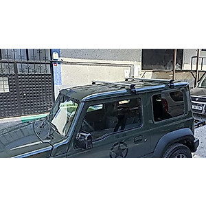 Roof Racks Cross Bars Compatible with Suzuki Jimny 2020, Aluminum Cargo Carrier Crossbars for Rain gutters Silver