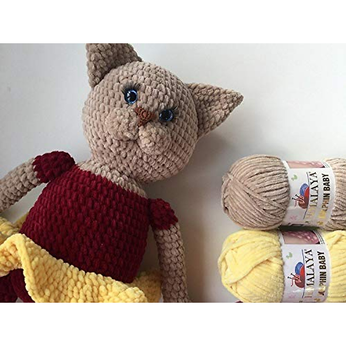 Himalaya Dolphin Baby (4-Pack) 4x100 gr Chenille Velvet Blanket amigurumi Yarn Super Bulky 524 yds (309)